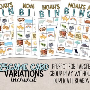 Kid's Bible Bingo Noah's Ark | Biblical Homeschool | Printable Bible ...