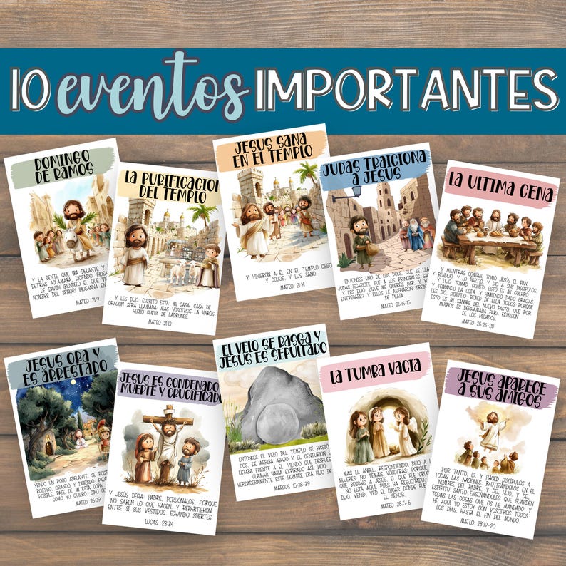Spanish Christian Easter Advent Cards | Kids Printable Activities ...