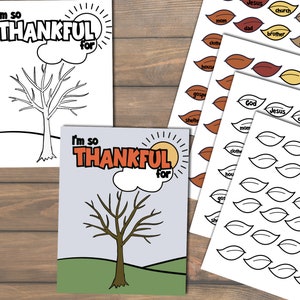 Thankful Tree Craft Fall | Coloring Page | Preschool Activity ...