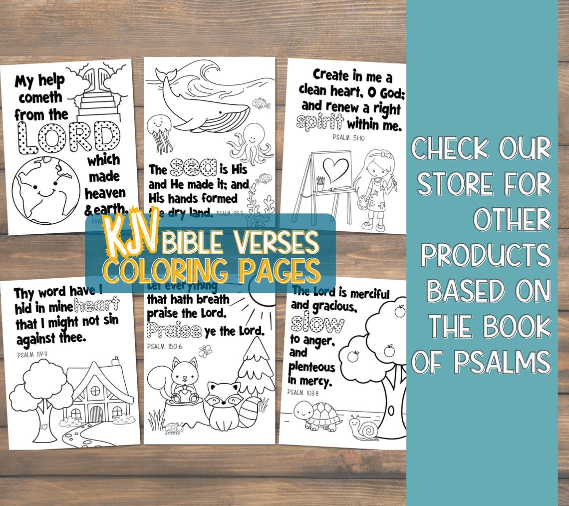 Psalm 23 Activity Memory Verse Cards for Kids | Sunday School Lesson ...