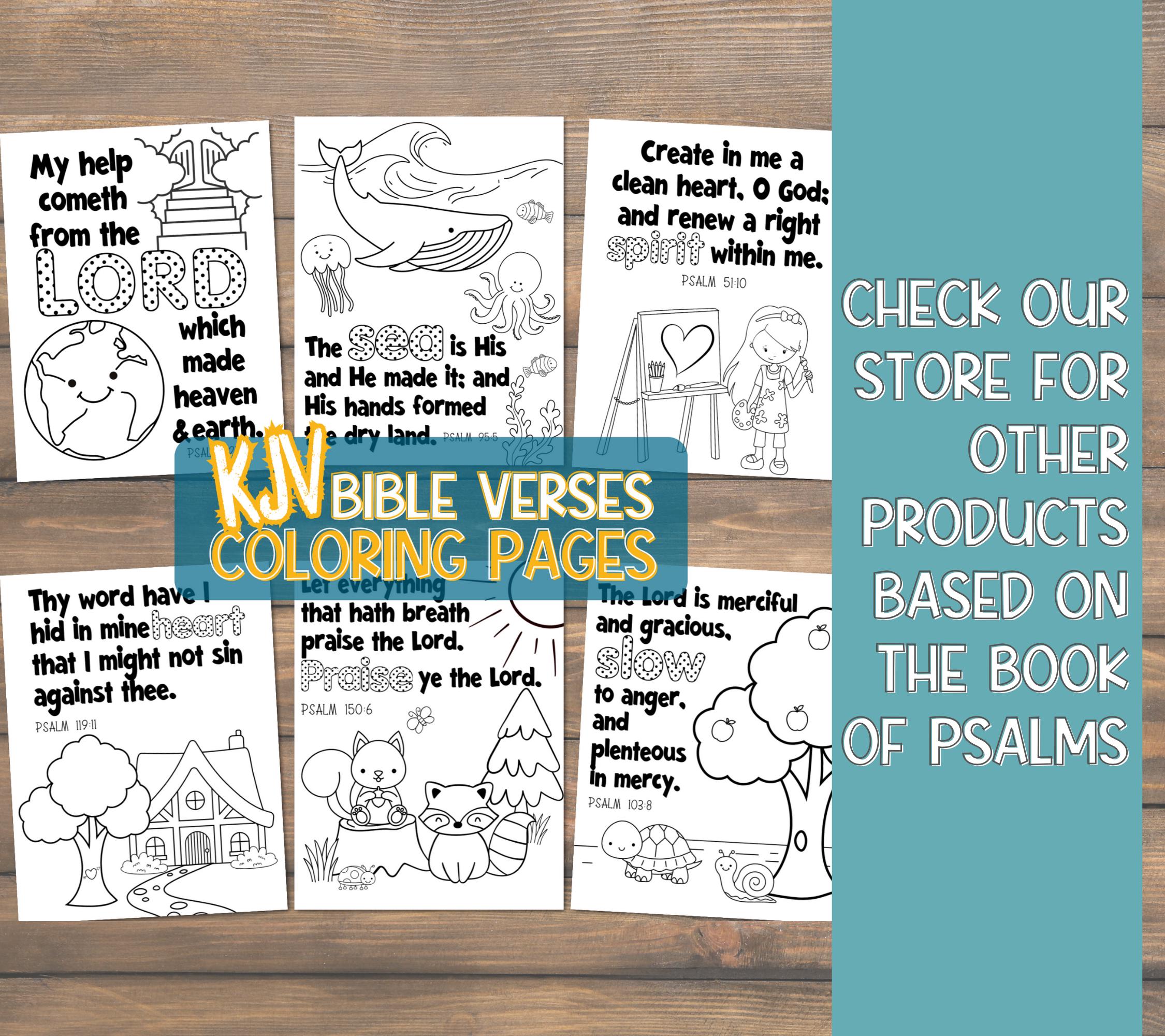 Psalm 23 Activity Memory Verse Cards for Kids | Sunday School Lesson ...