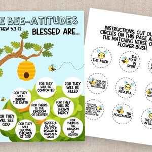 Beatitudes Bible Study Lesson for Kids | INSTANT DOWNLOAD | Preschool ...