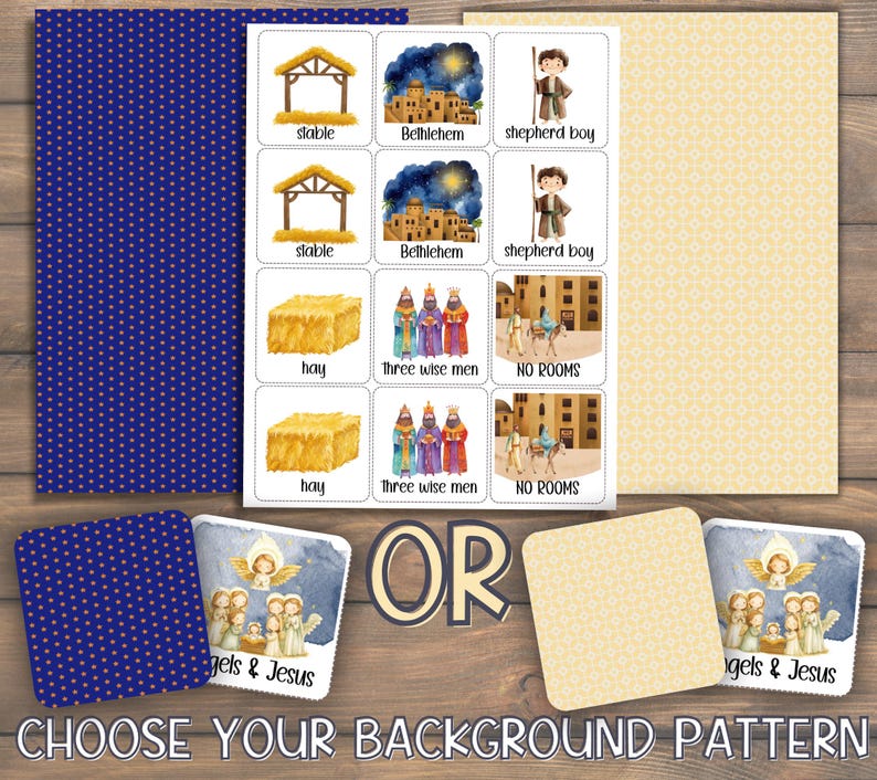 Nativity Printable Game Memory Match | Christmas Nativity Story Sunday ...