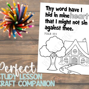 Christian Homeschool Bible Coloring Pages | Book of Psalm | Preschool ...