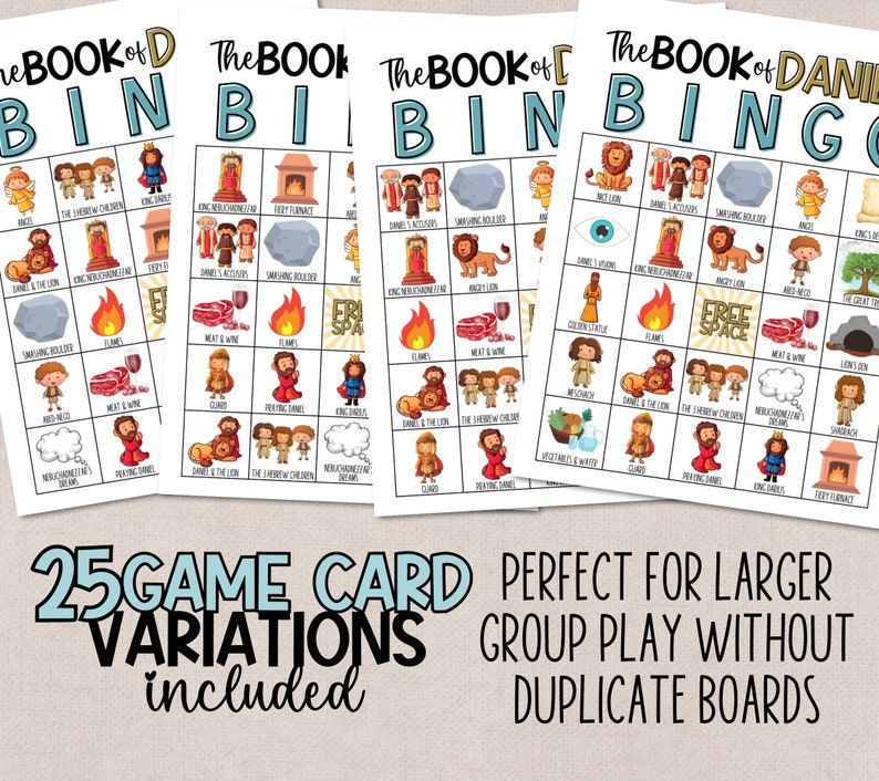 Sunday School Bingo the Book of Daniel | Sunday School Lesson Daniel ...