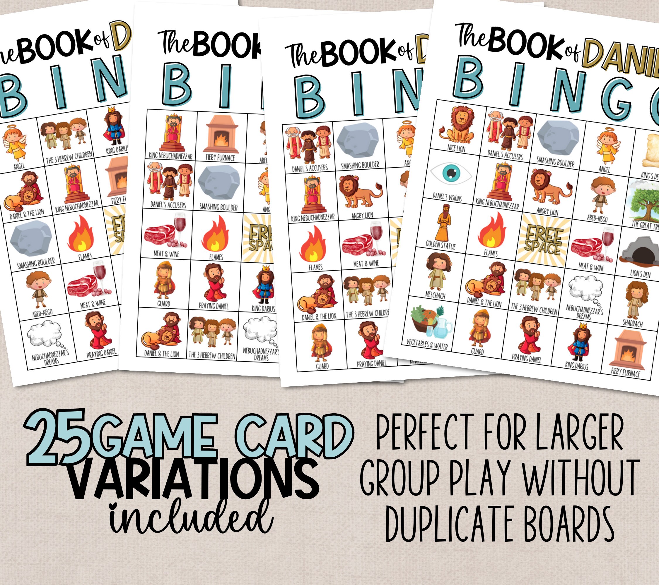 Sunday School Bingo the Book of Daniel | Sunday School Lesson Daniel ...