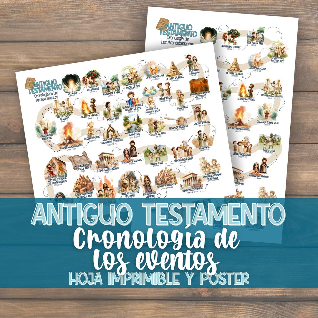 Bible Timeline for Kids SPANISH Old Testament | Printable Educational ...