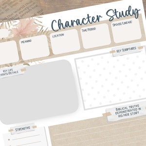 Bible Character Study Guide | Journal Worksheets for Women | Bible ...