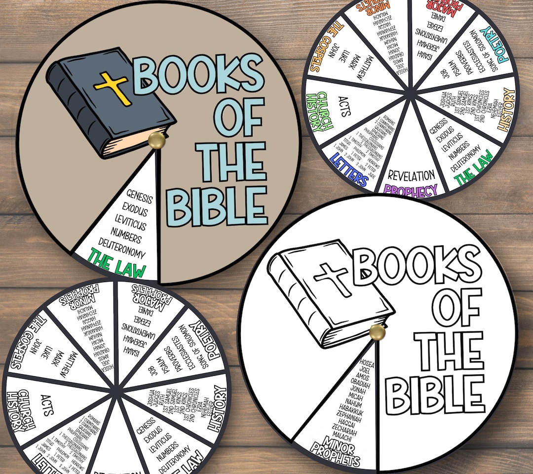 Books of the Bible Spinner Color Wheel | Sunday School Craft | Hands on ...