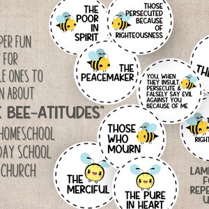 Beatitudes Bible Study Lesson for Kids | INSTANT DOWNLOAD | Preschool ...