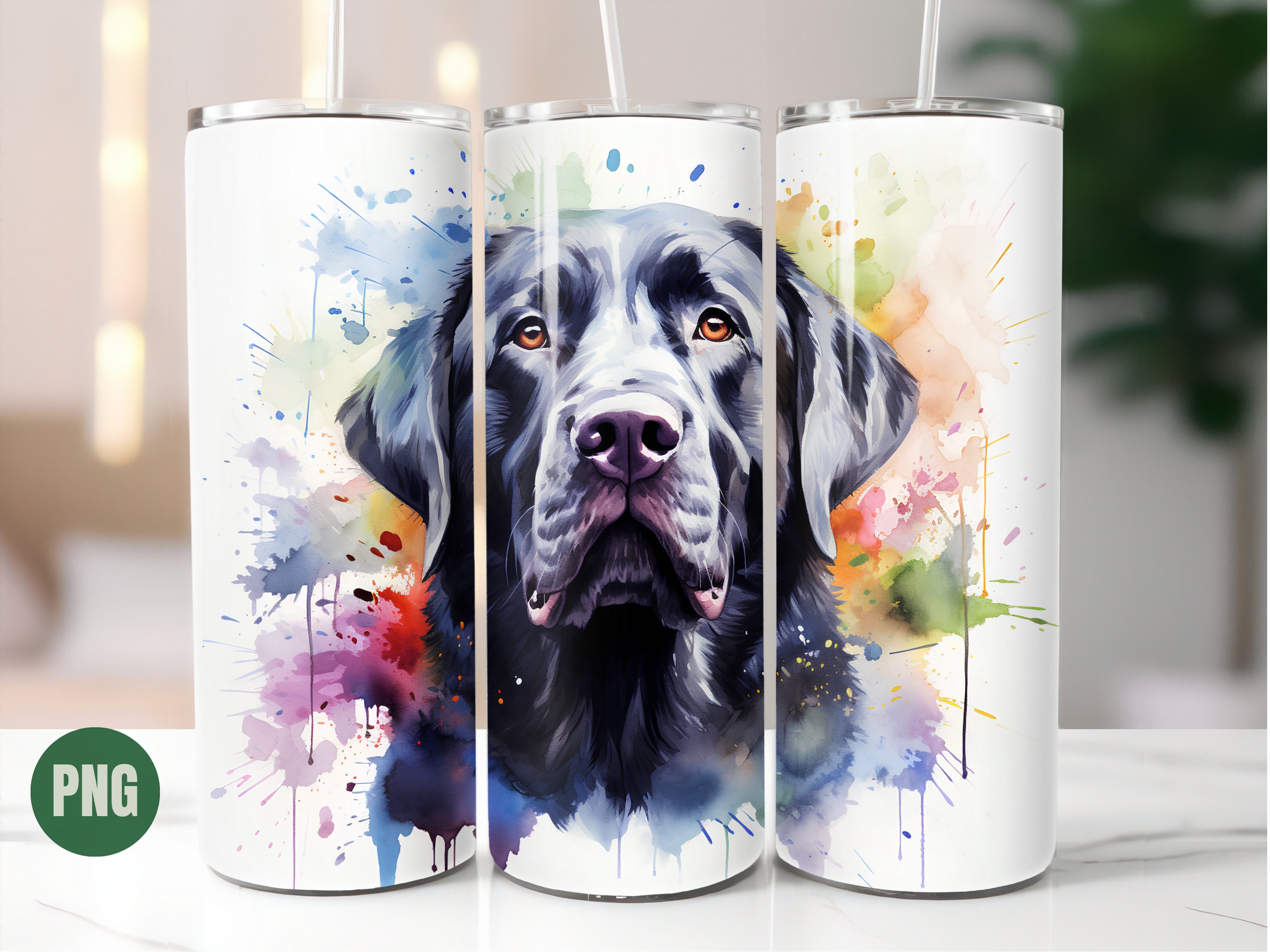 3D Labrador Tumbler Wrap Bundle 20oz Skinny Tumbler Watercolor - Etsy