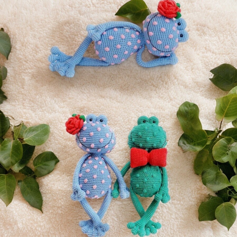 Rainbow Froggy Amigurumi Crochet Pattern Easy DIY Colorful Frog Plush ...
