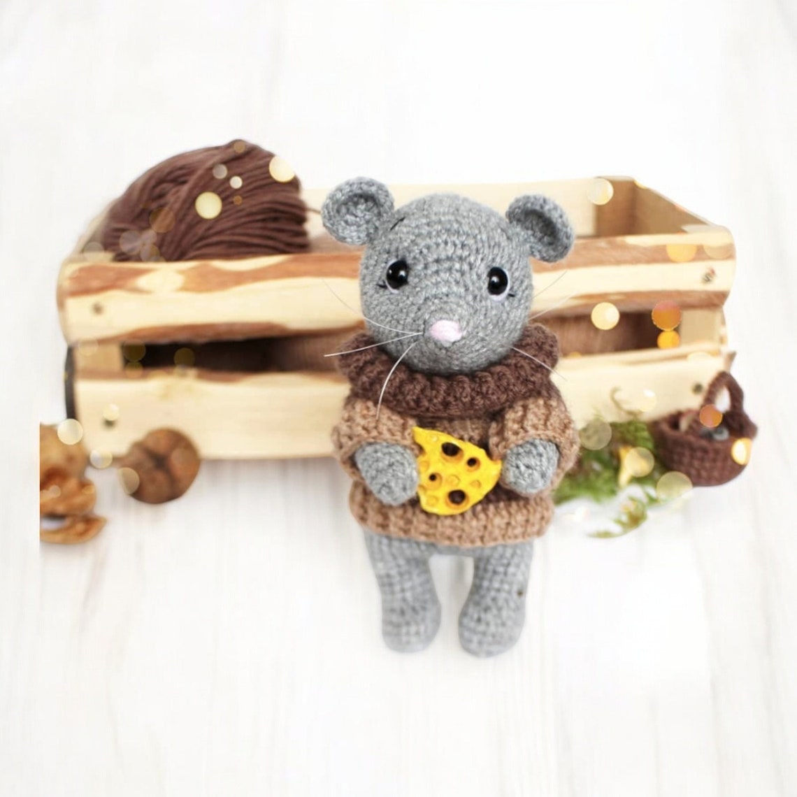 Small Mouse Crochet Pdf Pattern Mice Pattern Amigurumi Toy Easy Crochet ...