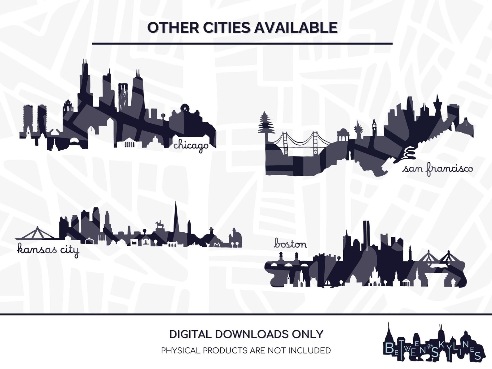 New York City Skyline Svg Bundle NYC Clip Art Landmarks Silhouette ...