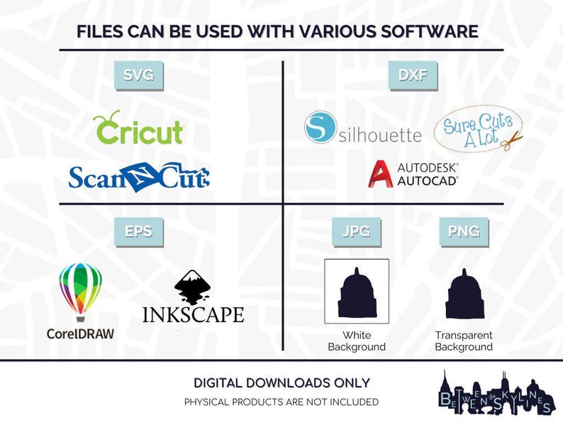 Los Angeles Skyline Corb Glasses Svg LA Landmarks Silhouette Vector ...