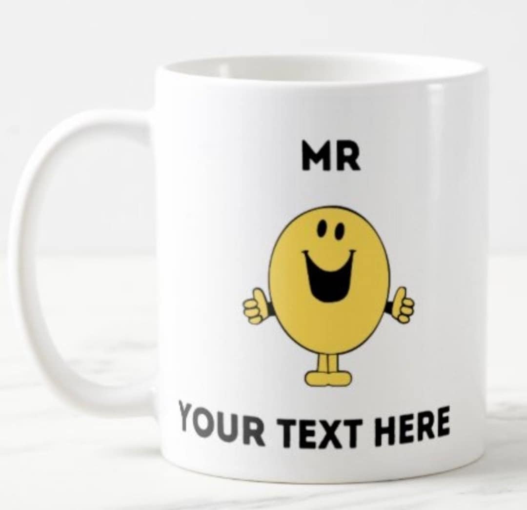 Mr Men Personalised Mug - Etsy
