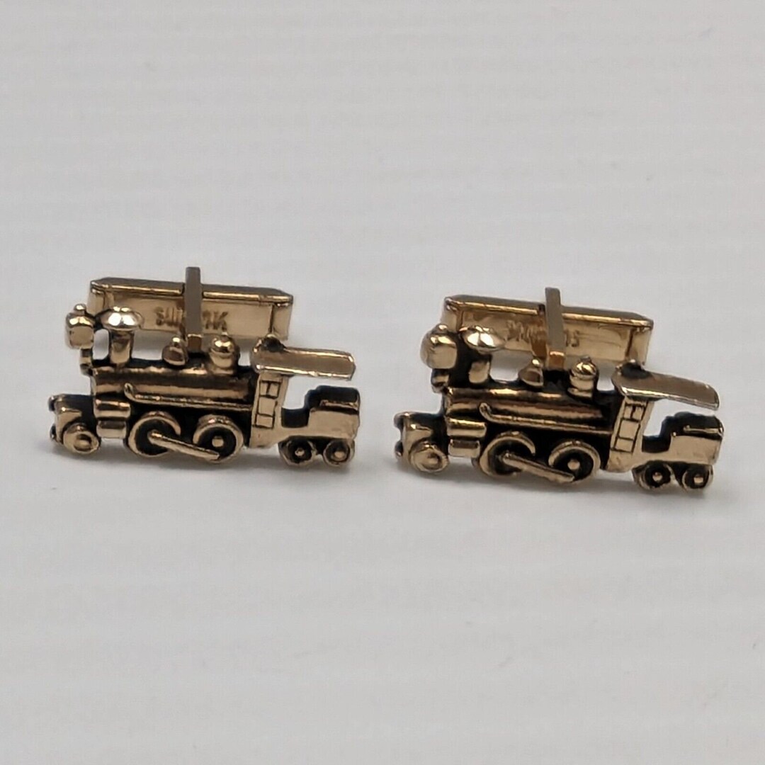 Vintage Swank Railroad Locomotive Train Engine Gold Tone Cufflinks - Etsy