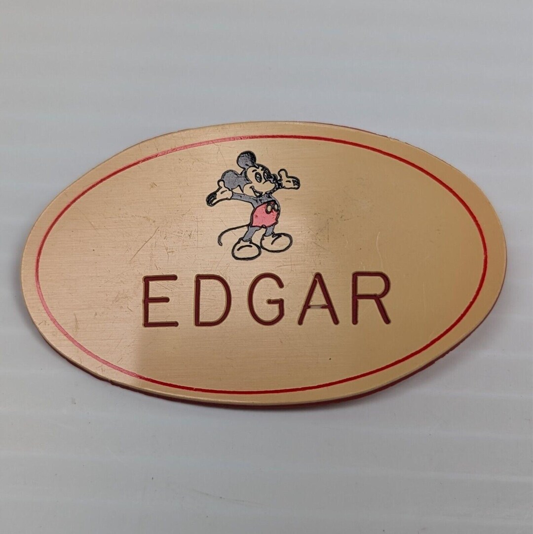 Vintage Disneyland 1980's Cast Members Edgar Name Tag - Etsy