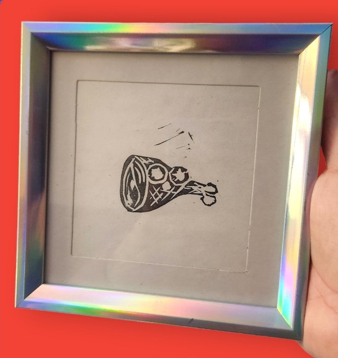 IASIP Rum Ham 4x4 Handcarved Linocut Stamp Framed Print - Etsy