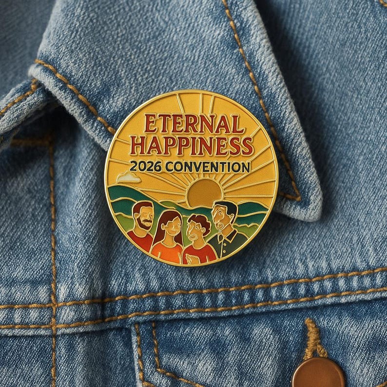 2026 JW Convention Pin • Eternal Happiness Sunburst Enamel Keepsake - Etsy