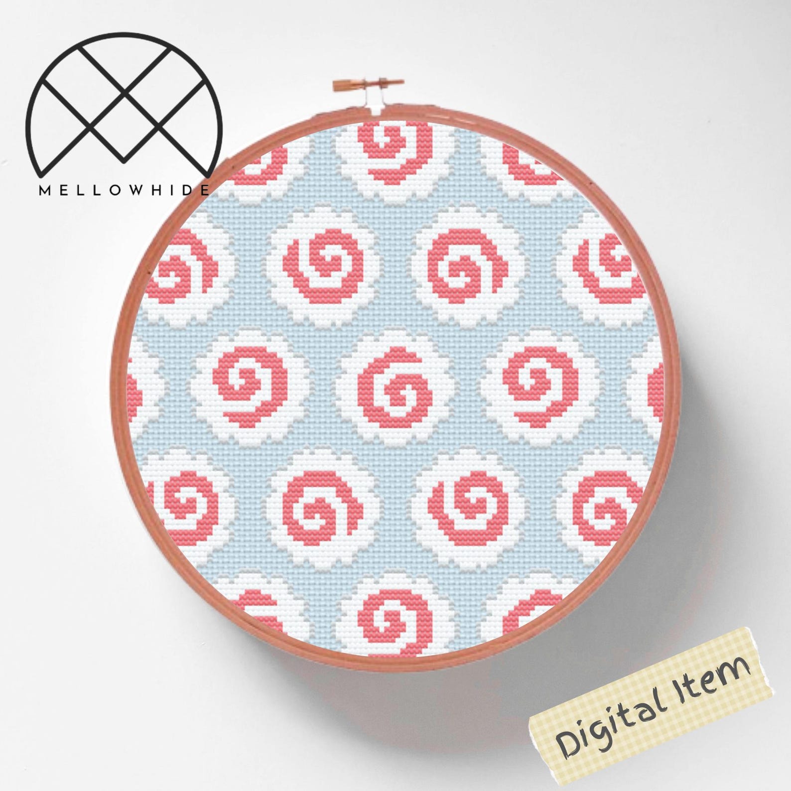 Ramen Narutomaki Cross Stitch Pattern PDF, Beginner, Embroidery, Modern ...