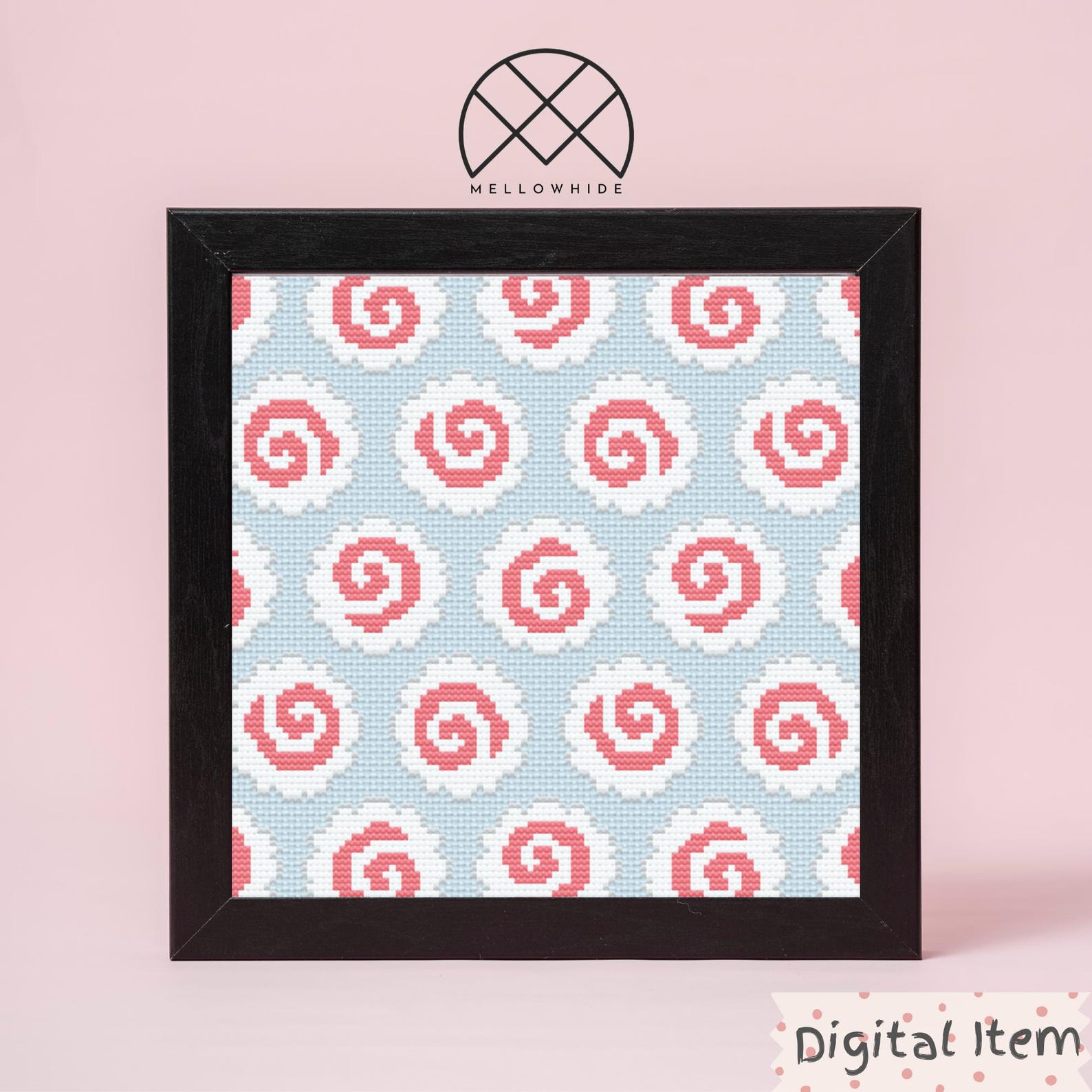 Ramen Narutomaki Cross Stitch Pattern PDF, Beginner, Embroidery, Modern ...