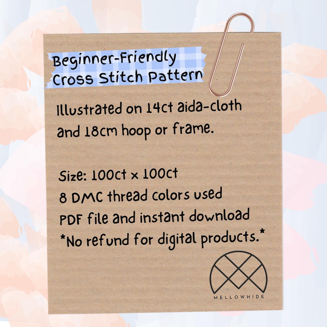 Rainbow Ribbon Cross Stitch Pattern PDF, Beginner, Embroidery, Modern ...