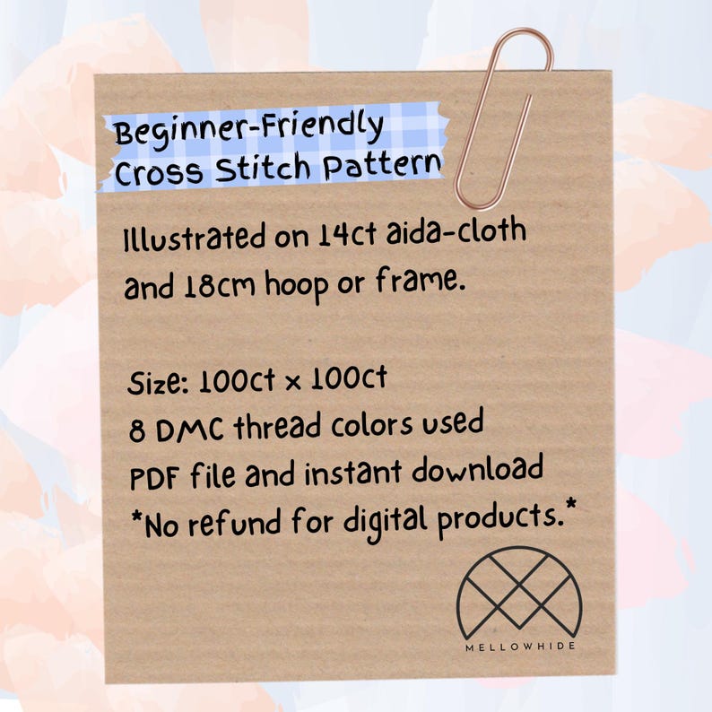 Rainbow Ribbon Cross Stitch Pattern PDF, Beginner, Embroidery, Modern Easy Cross Stitch Pattern ...