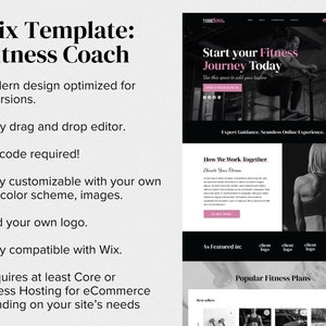 Wix Fitness Coach Website Template | Customizable for Fitness Coaches ...