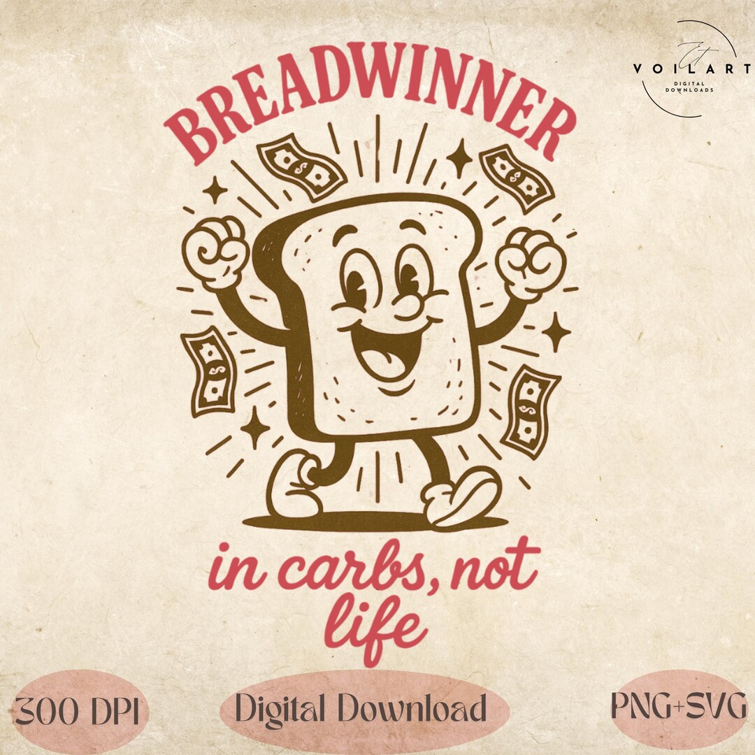 Retro Toast Clipart SVG Bundle: Funny Breadwinner Design (digital ...