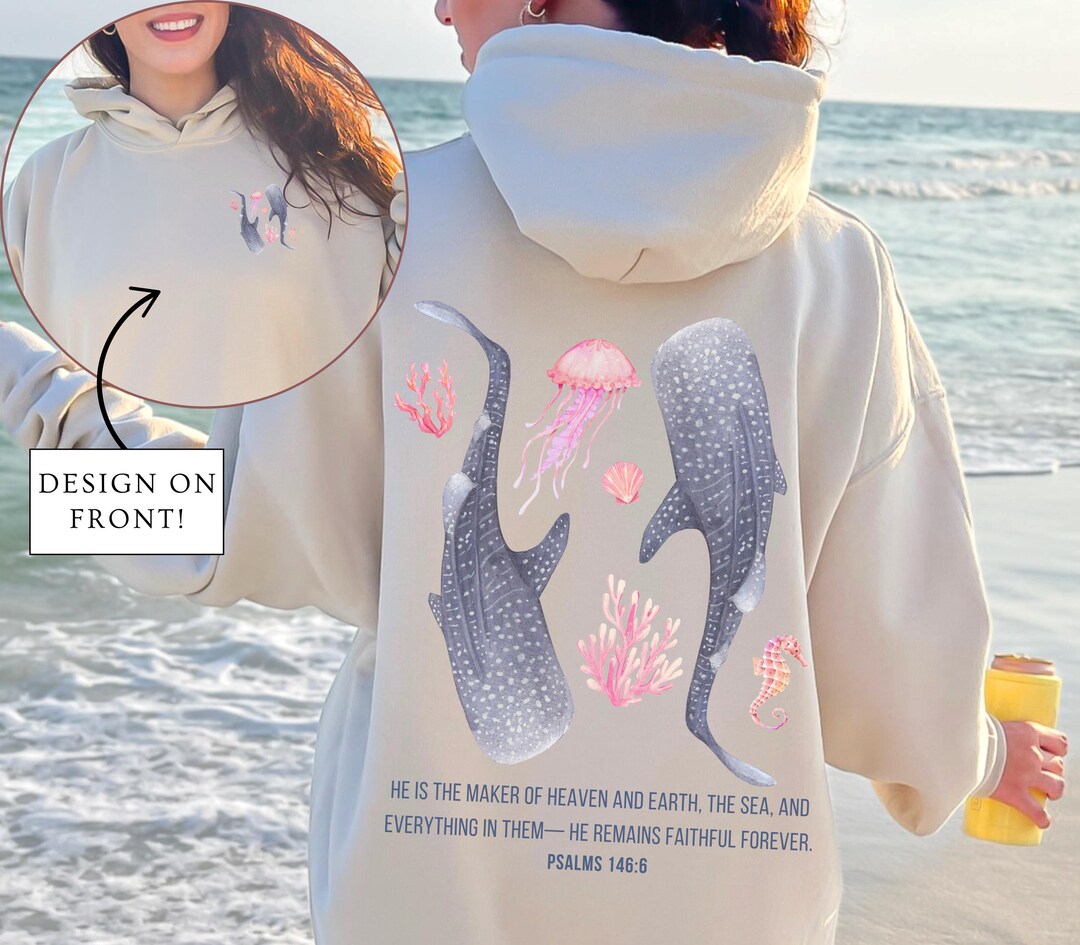 Whale Shark Hoodie Ocean Inspired Style Oceancore Jesus Hoodie ...