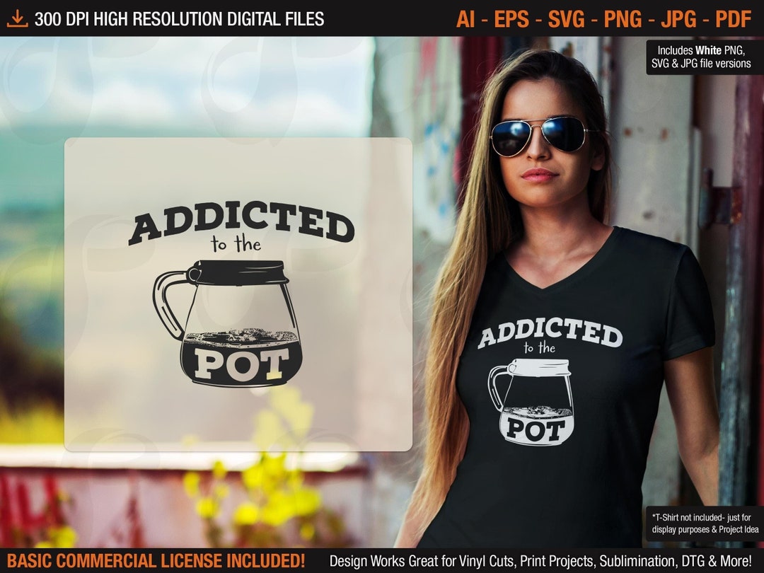 Addicted to Coffee Pot SVG PNG: Cricut & Sublimation Files - Etsy