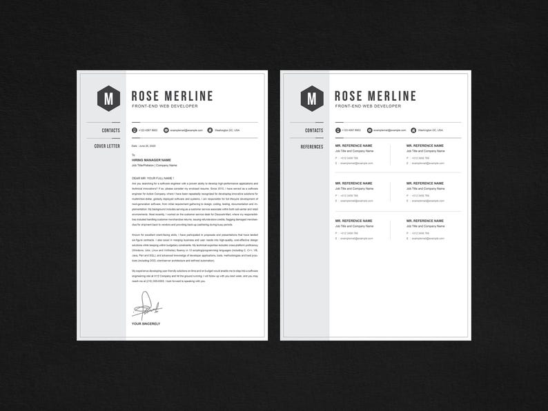 Elegant Professional CV Resume, Customized for You, High Resolution ...