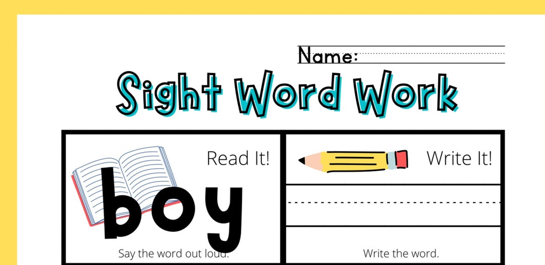Brilliant Boy Sight Word Worksheet: Mastering 'boy' With Fun Activities ...