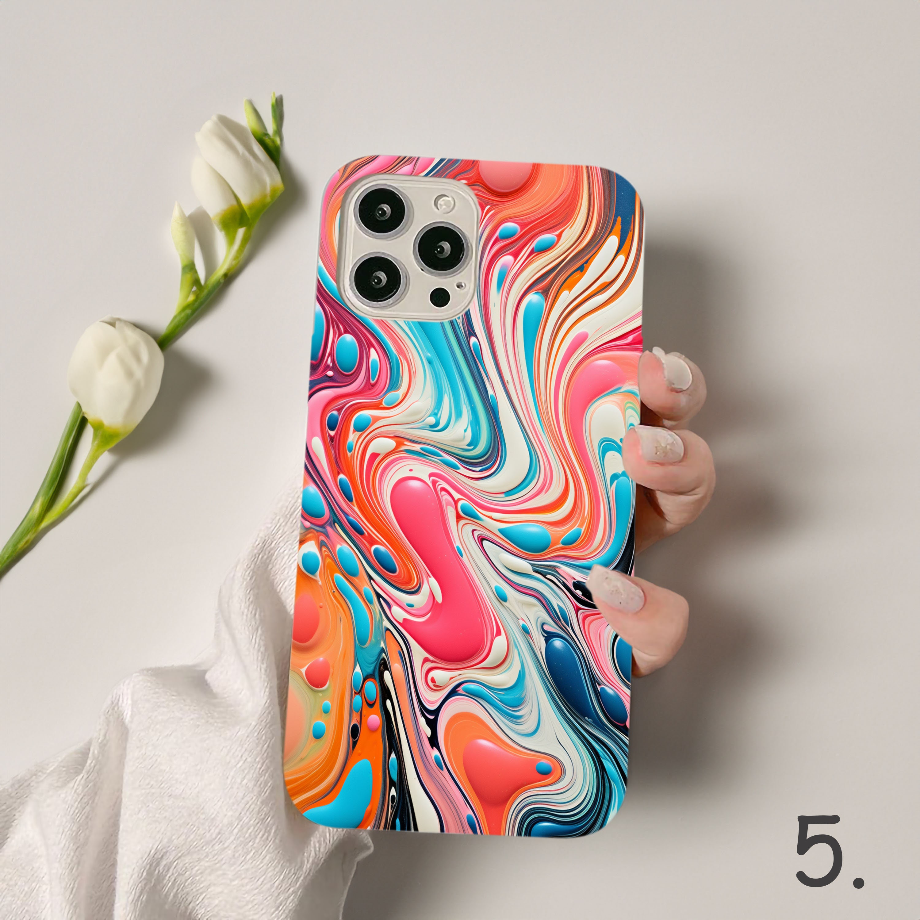 Colorful Watercolor Phone Case Multicolor Case iPhone 15 14 13 12 11 ...