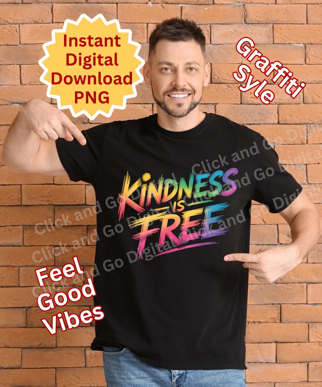 Kindness is Free Digital Download Transparent PNG, Neon Colors ...