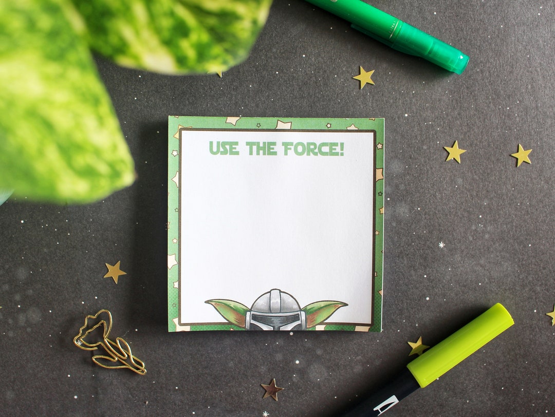 Mandalorian Baby Yoda Memo Pads | Star Wars Stationery | 30 Square ...