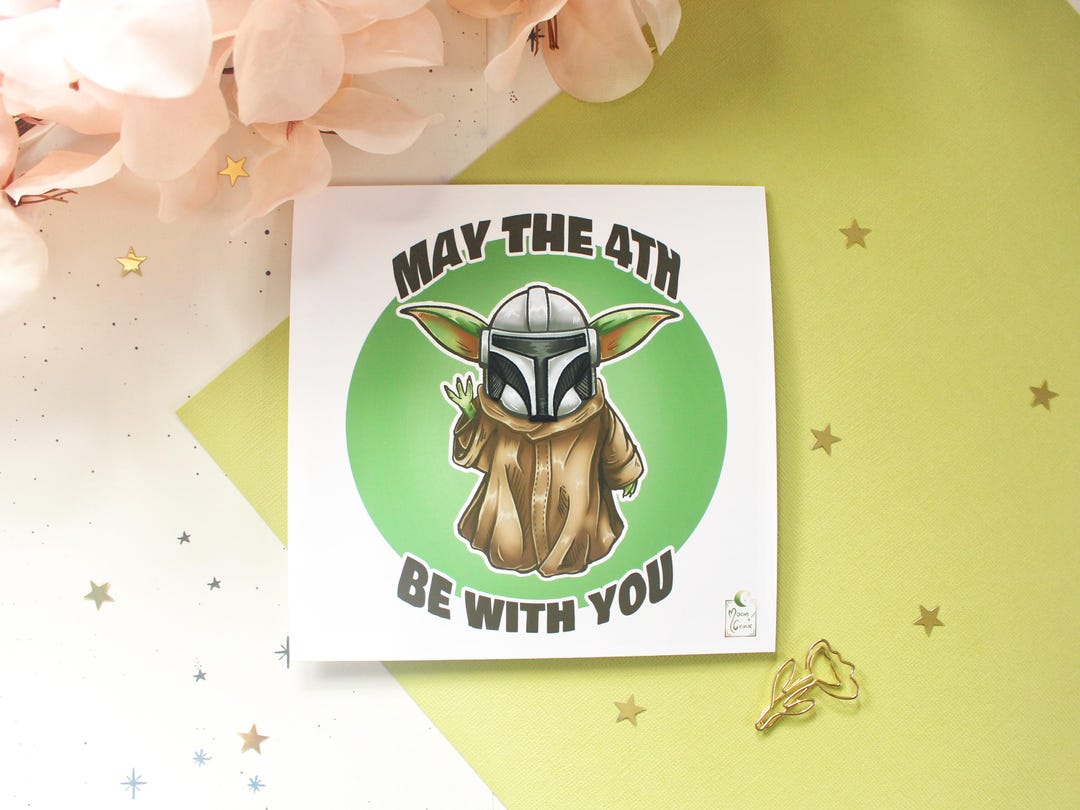 Mandalorian Baby Yoda Square Art Print Gifts for Star Wars Fans - Etsy