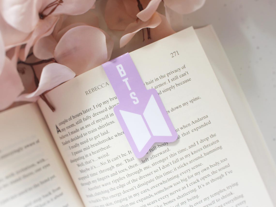 Purple BTS Magnetic Bookmark | K-pop Stationery | Gifts for Book Lovers ...