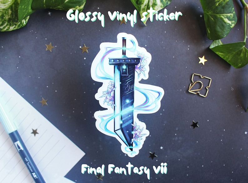 Cloud Strife Buster Sword Vinyl Sticker | Final Fantasy VII (FF7 ...
