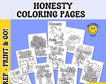 honesty colouring sheet