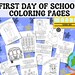 First Day of School Coloring Pages – Back to School Activity (PDF) - Etsy