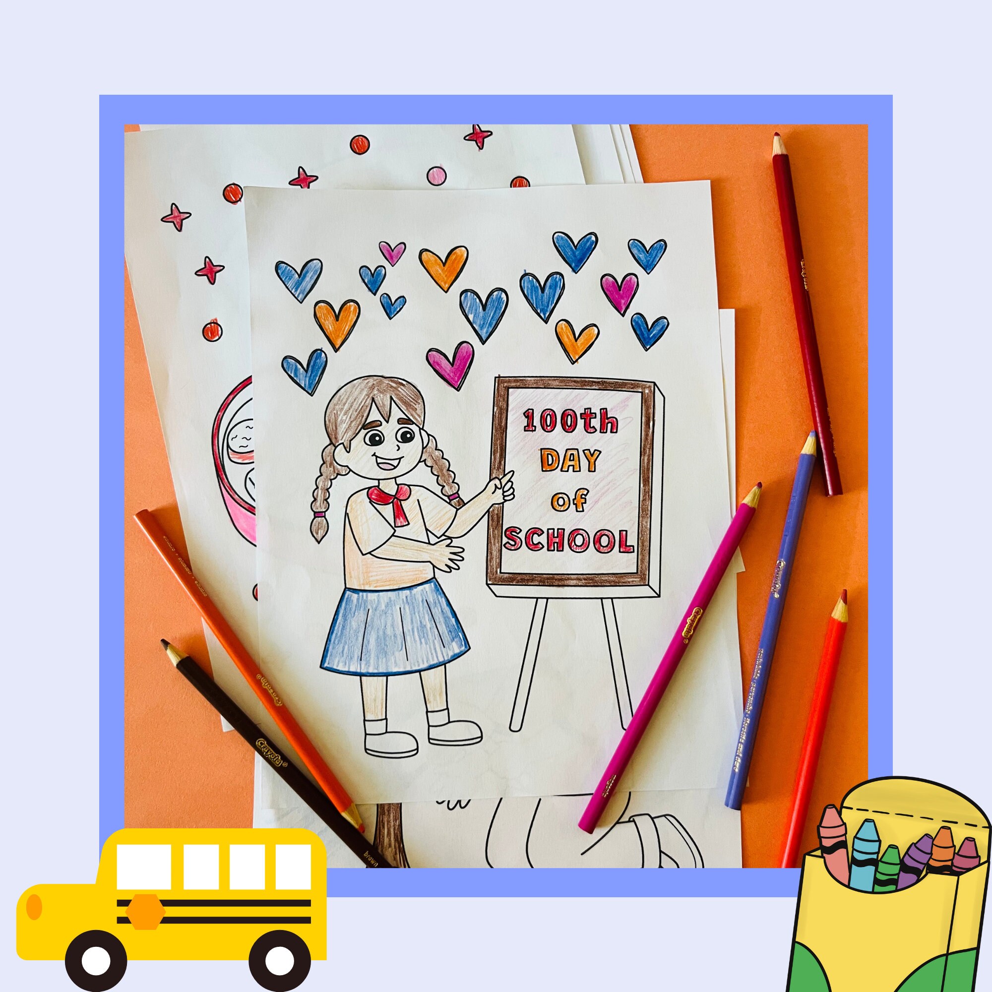 100th DAY OF SCHOOL Coloring Pages - Classroom Activity to Celebrate ...