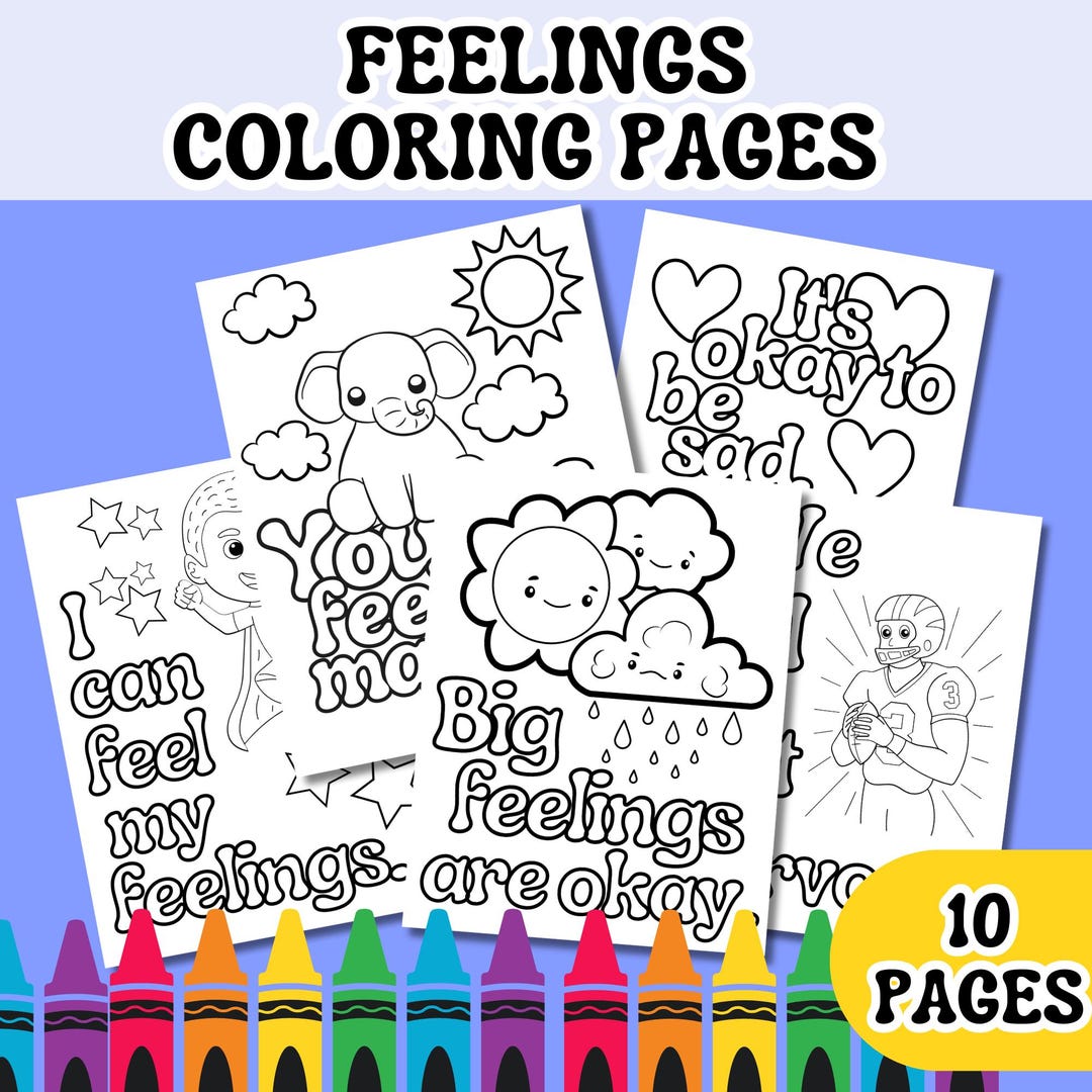 FEELINGS COLORING PAGES - Calming Corner Activity for Emotional ...