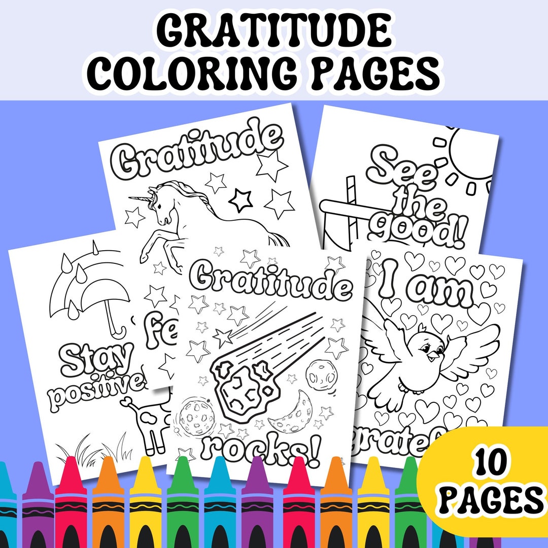 GRATITUDE COLORING PAGES - About Being Grateful and Showing ...