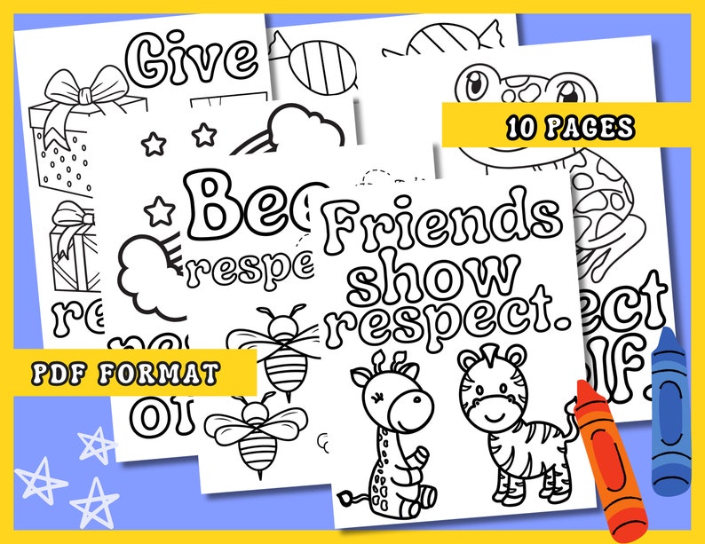 RESPECT COLORING PAGES Week of Respect / Respect Week Coloring Activity ...