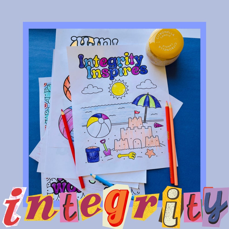 INTEGRITY COLORING Pages - About Doing the Right Thing & Honesty ...