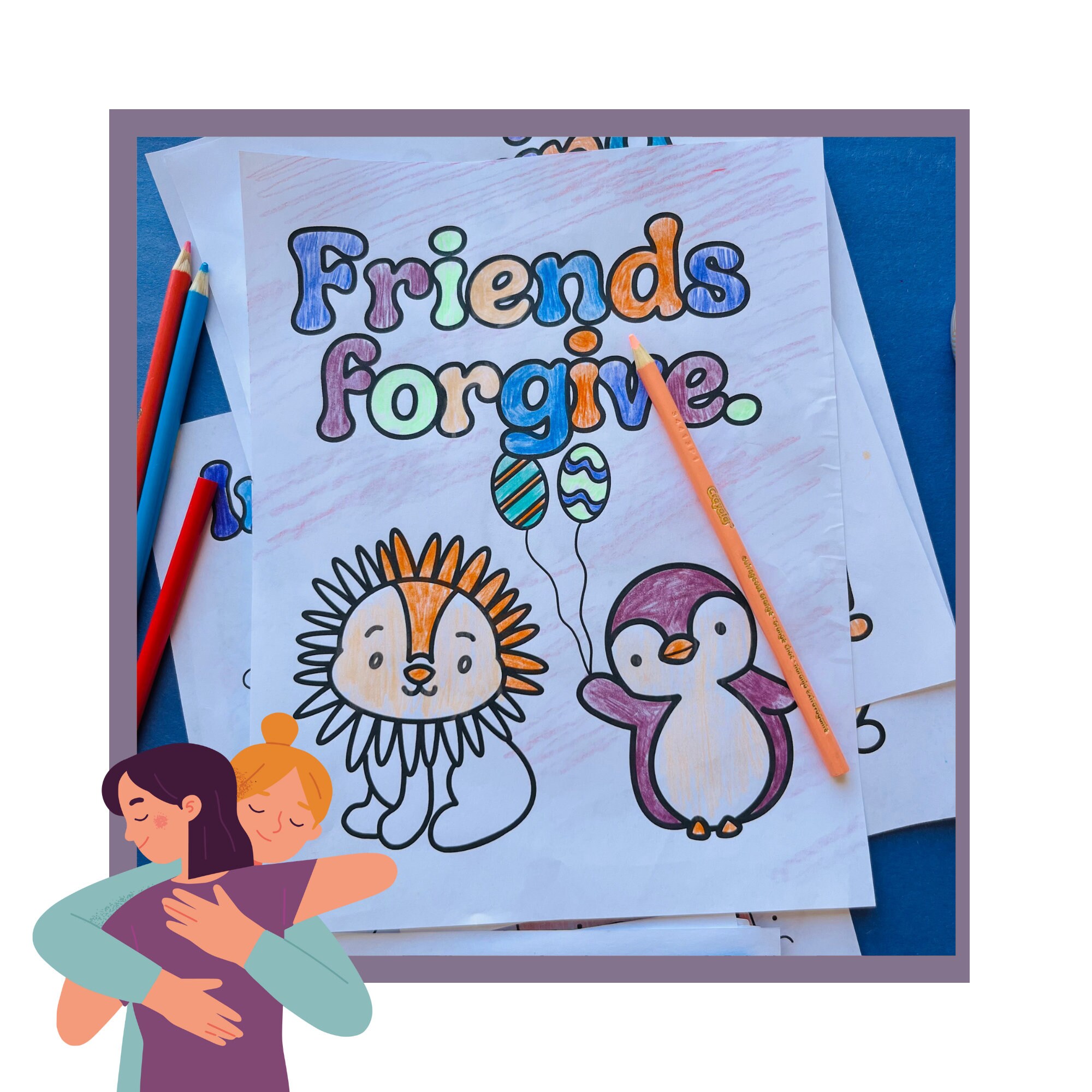 FRIENDSHIP COLORING PAGES on Being a Good Friend and Choosing Good ...