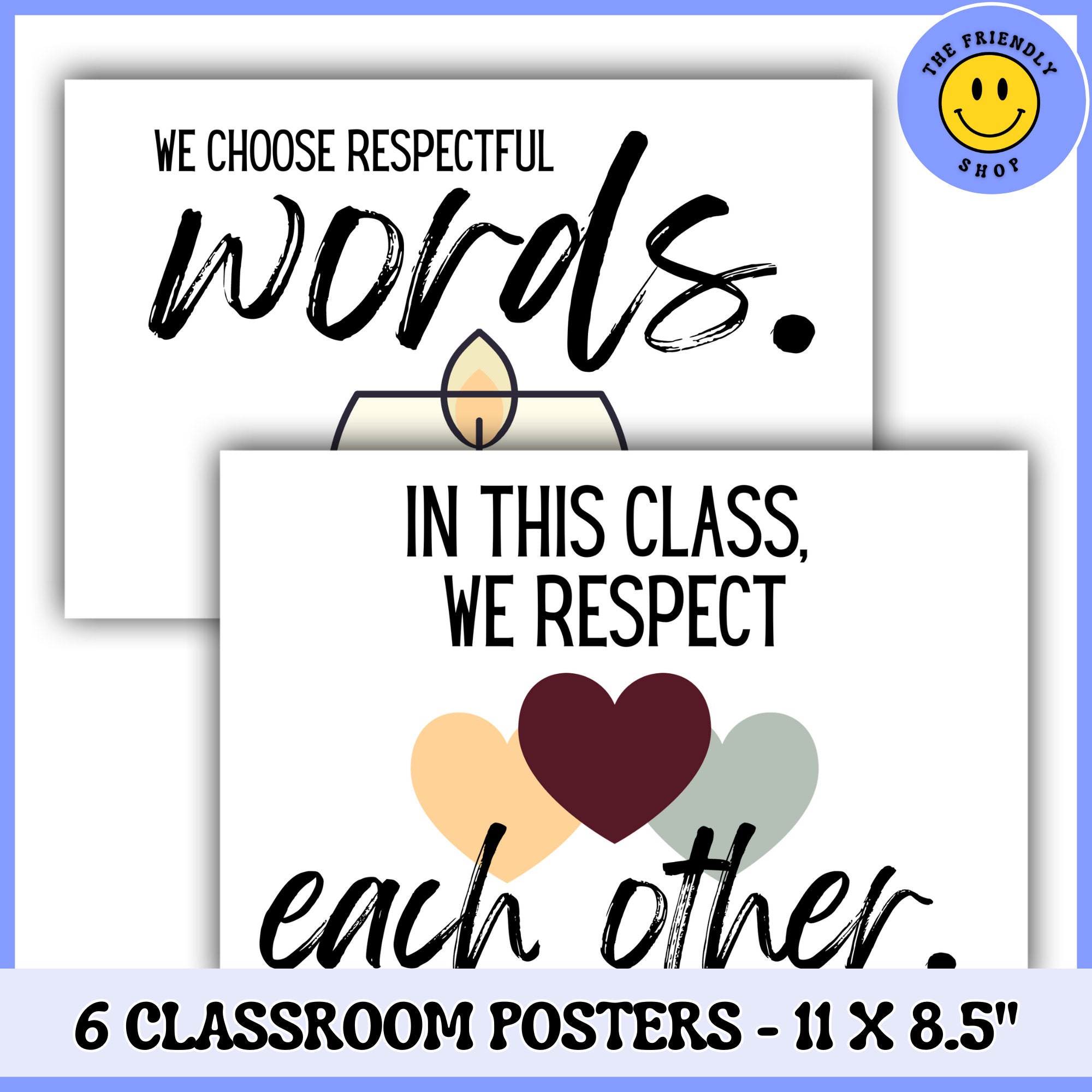RESPECT CLASSROOM POSTERS - Decor for a Classroom Culture of Respect - Etsy