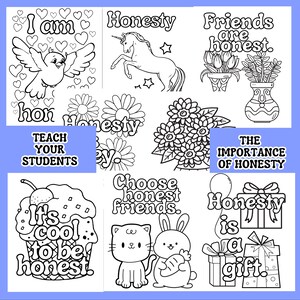 HONESTY COLORING PAGES - Coloring Sheets All About Honesty & Good ...